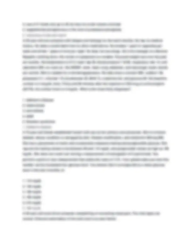 Medical Case Scenarios with Questions and Answers | Exams Nursing | Docsity