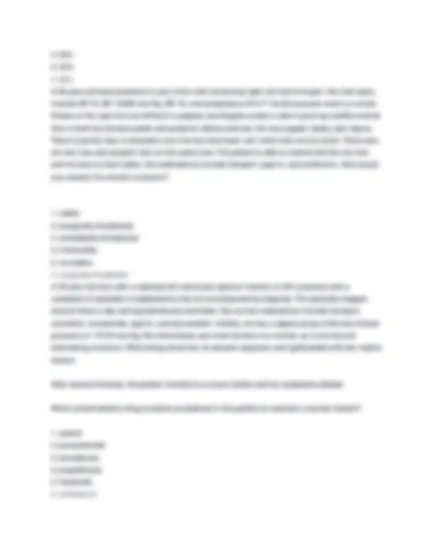 Medical Case Scenarios with Questions and Answers | Exams Nursing | Docsity