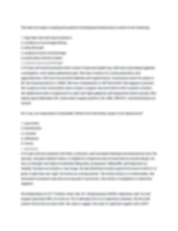 Medical Case Scenarios with Questions and Answers | Exams Nursing | Docsity