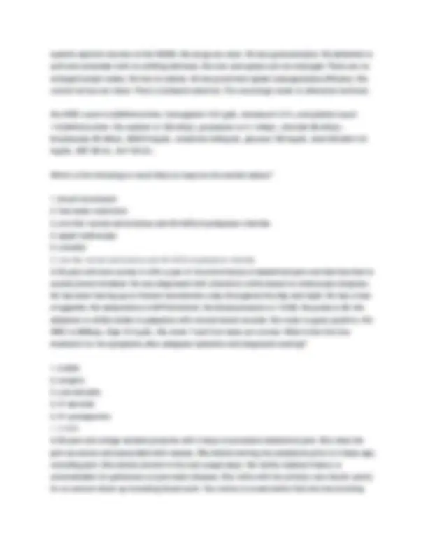 Medical Case Scenarios with Questions and Answers | Exams Nursing | Docsity