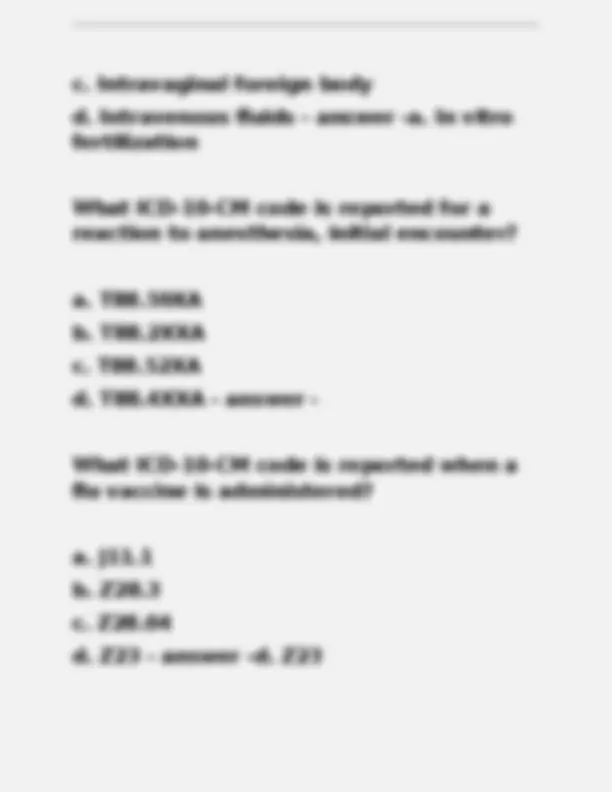 AAPC Final Exam Solutions: Medical Coding Practice Questions | Exams Nursing | Docsity