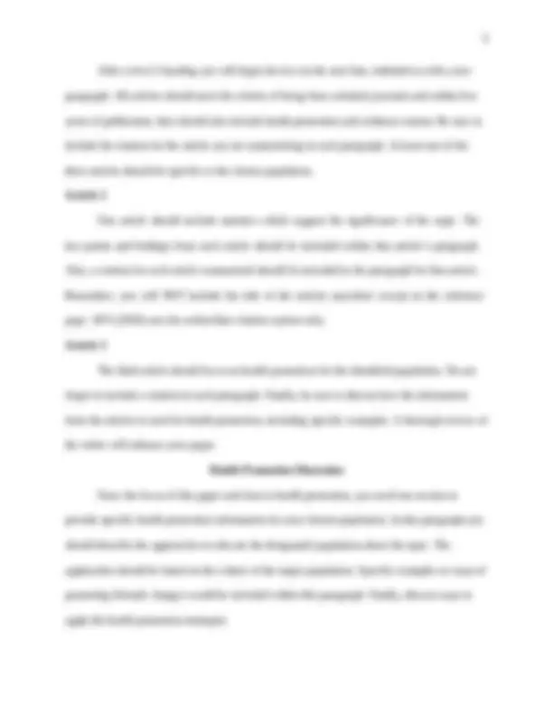 NR 222 Week 7 Assignment; RUA; Health Promotion Project - Paper ...