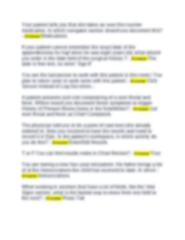 Epic Nurse Exam Prep Questions with Correct Answers for Guarantee Pass ...