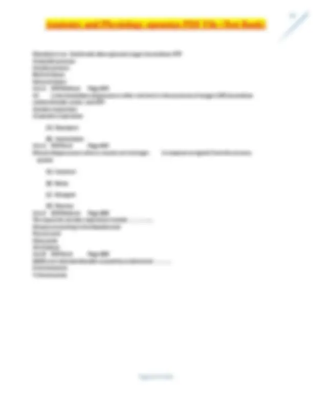 Anatomy and Physiology OpenStax Test Bank: Questions and Solutions ...