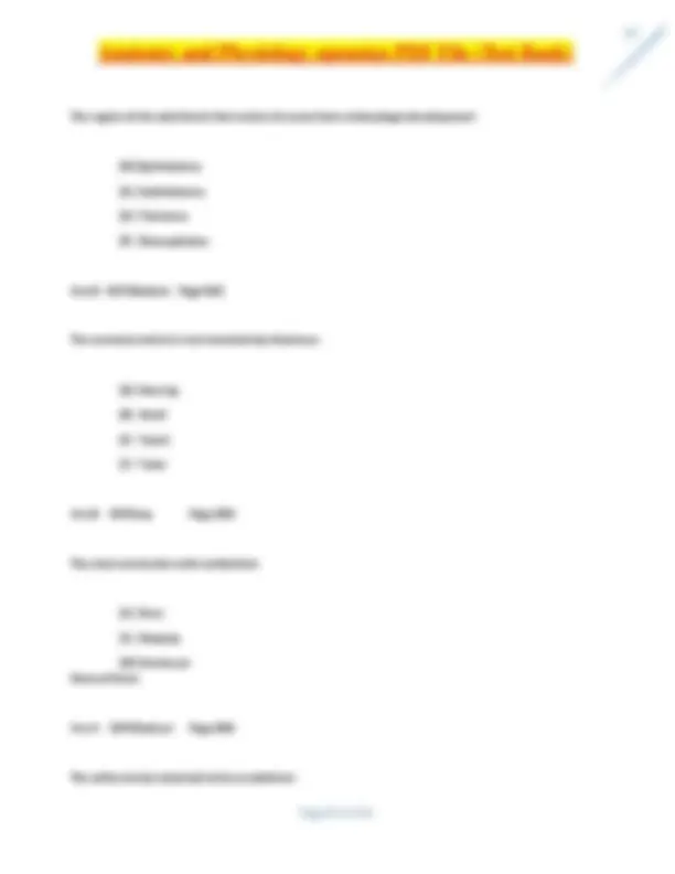 Anatomy and Physiology OpenStax Test Bank: Questions and Solutions ...