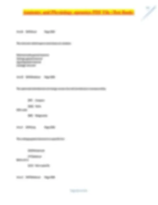 Anatomy and Physiology OpenStax Test Bank: Questions and Solutions ...