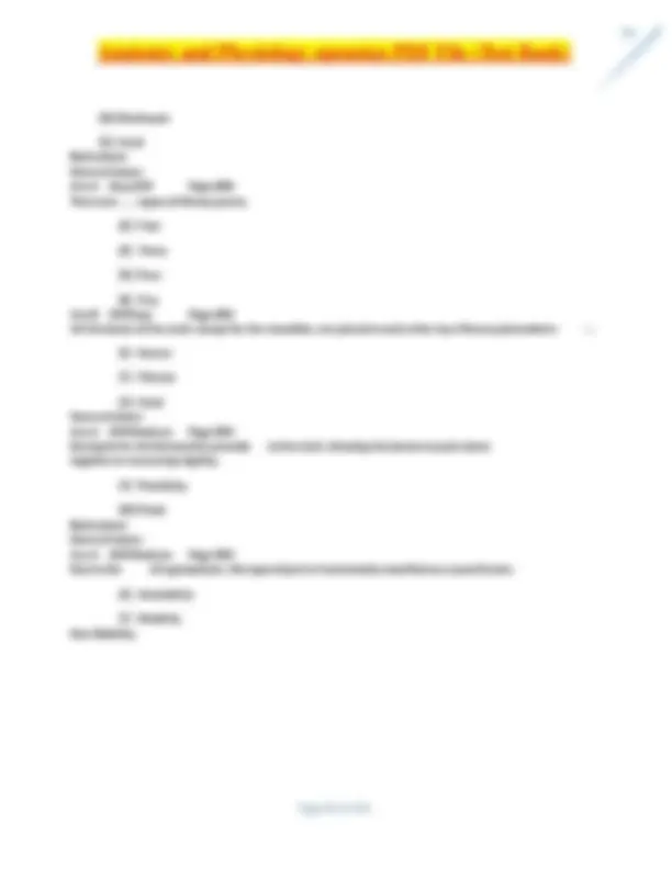 Anatomy and Physiology OpenStax Test Bank: Questions and Solutions ...