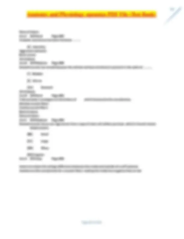 Anatomy and Physiology OpenStax Test Bank: Questions and Solutions ...