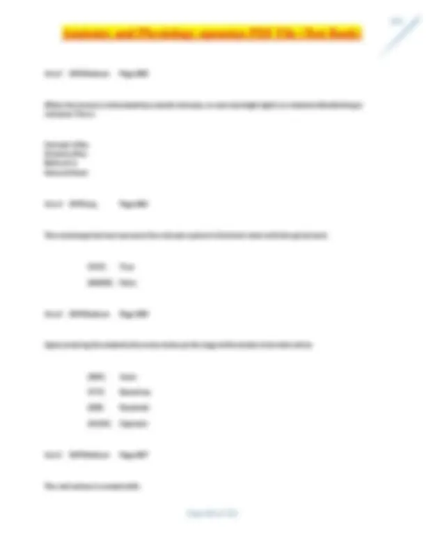 Anatomy and Physiology OpenStax Test Bank: Questions and Solutions ...