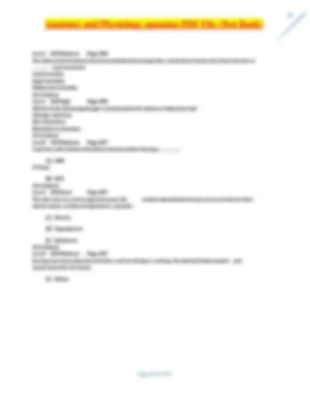 Anatomy and Physiology OpenStax Test Bank: Questions and Solutions ...