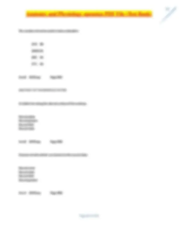 Anatomy and Physiology OpenStax Test Bank: Questions and Solutions ...