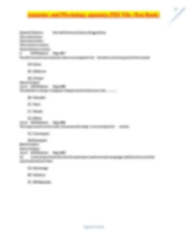 Anatomy and Physiology OpenStax Test Bank: Questions and Solutions ...