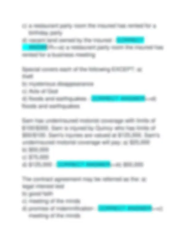 Property and Casualty Insurance Licensing Exam Questions and Answers ...