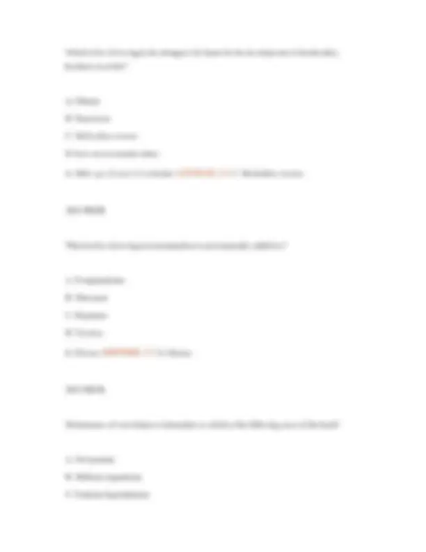 PRITE Part I complete with Questions and Answers | Exams Nursing | Docsity