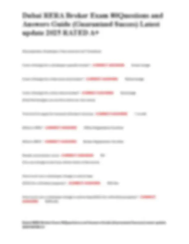 Dubai RERA Broker Exam: 80 Questions and Answers Guide | Exams Nursing ...