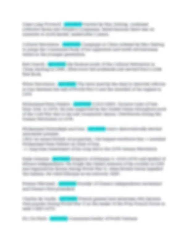 AP World History Modern Unit 8 Exam: Cold War and Decolonization ...