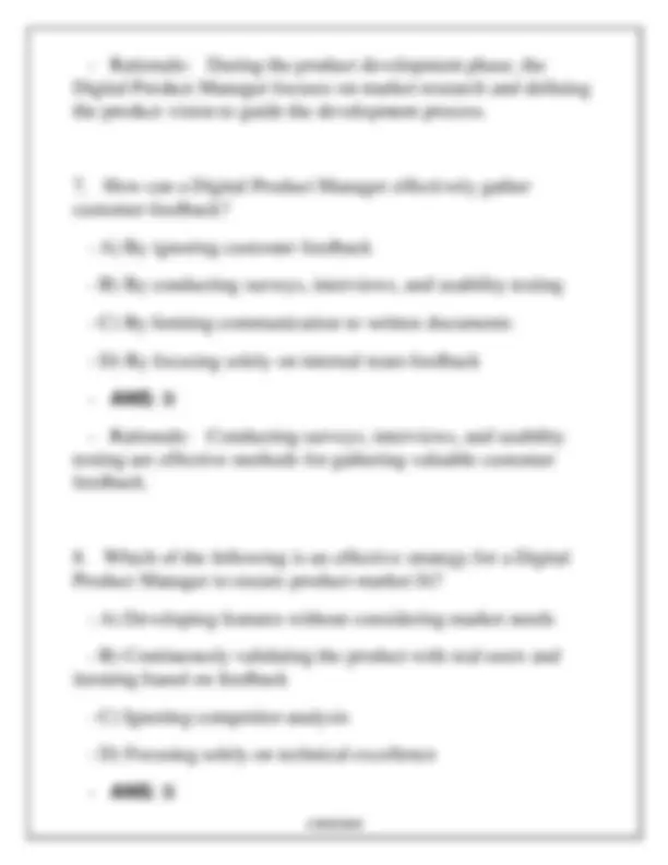 Certified Digital Product Manager Final Test (Qns & Ans) 2025 | Exams ...