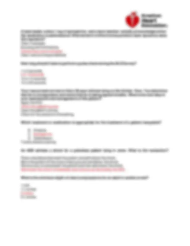 Advanced Cardiovascular Life Support (ACLS) Exam: Practice Questions ...