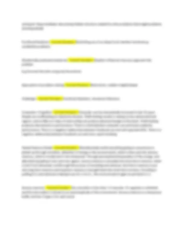 Cognitive Psychology Final Exam Review: Key Concepts and Exercises ...