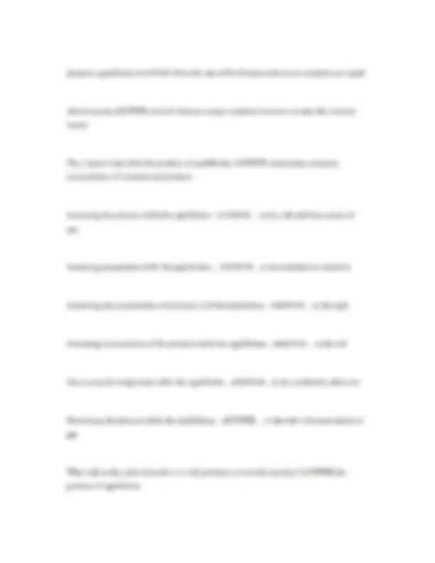 Dynamic Equilibrium Exam with Questions and Answers | Exams Chemistry ...
