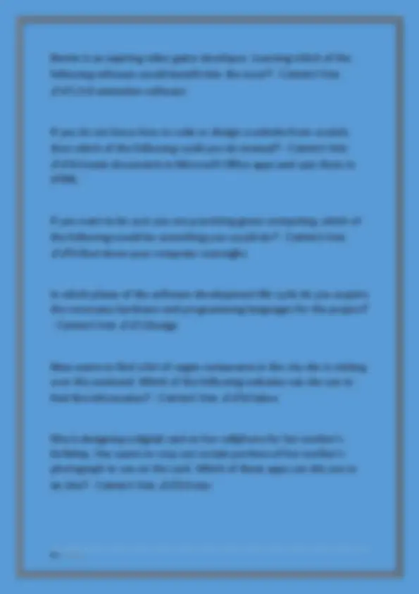 ITE POST EXAM QUESTIONS WITH ANSWERS. | Exams Computer Applications | Docsity