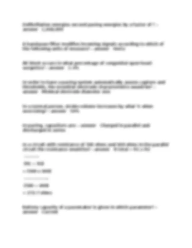 IBHRE Practice Test questions and answers. | Exams Biology | Docsity