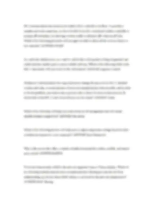 ITN 101 Module 6 Quiz with Questions and Answers | Exams Information Technology | Docsity