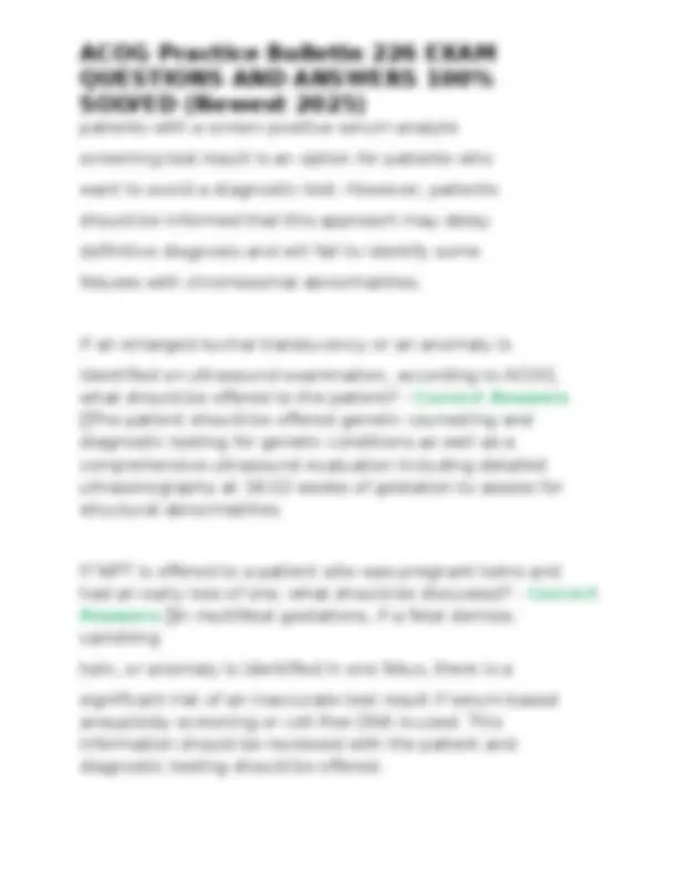 ACOG Practice Bulletin 226 Exam Questions & Answers: A Guide for ...