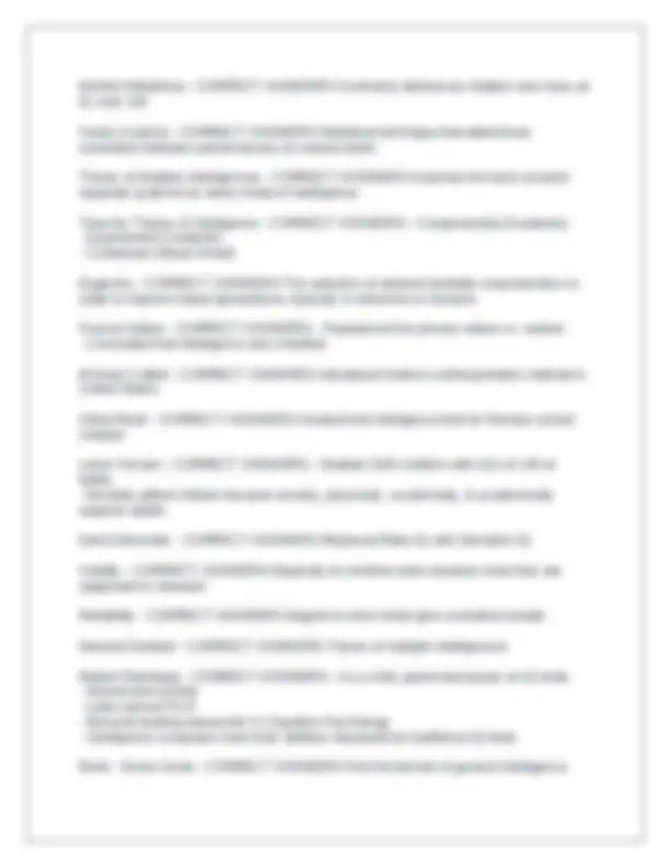 Psychology Exam 3 Questions and Answers: Cognitive Psychology, Language ...