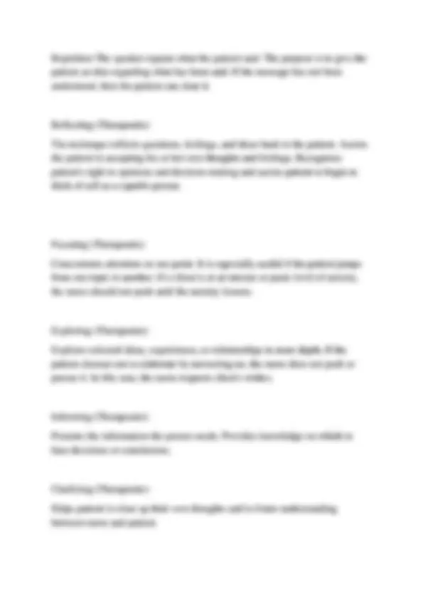 Therapeutic and Nontherapeutic Communication: Exam Questions and ...