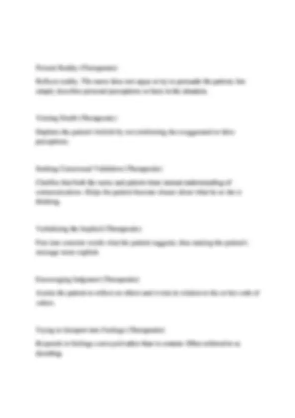 Therapeutic and Nontherapeutic Communication: Exam Questions and ...