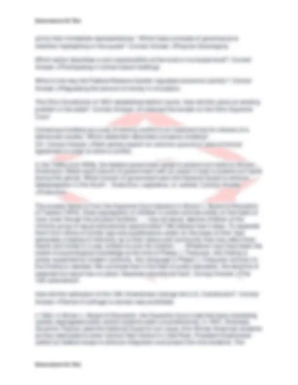 US Government and Constitution Study Questions and Answers | Exams Law ...