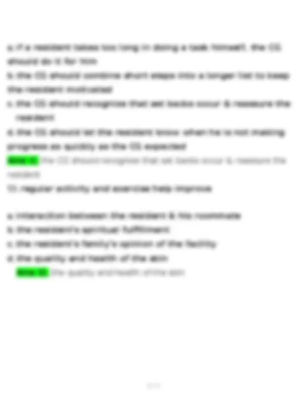 Assisted Living Medication Training Exam: Questions and Answers | Exams ...