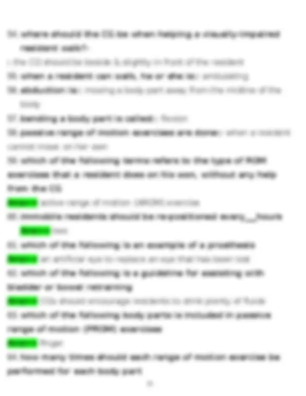 Assisted Living Medication Training Exam: Questions and Answers | Exams ...