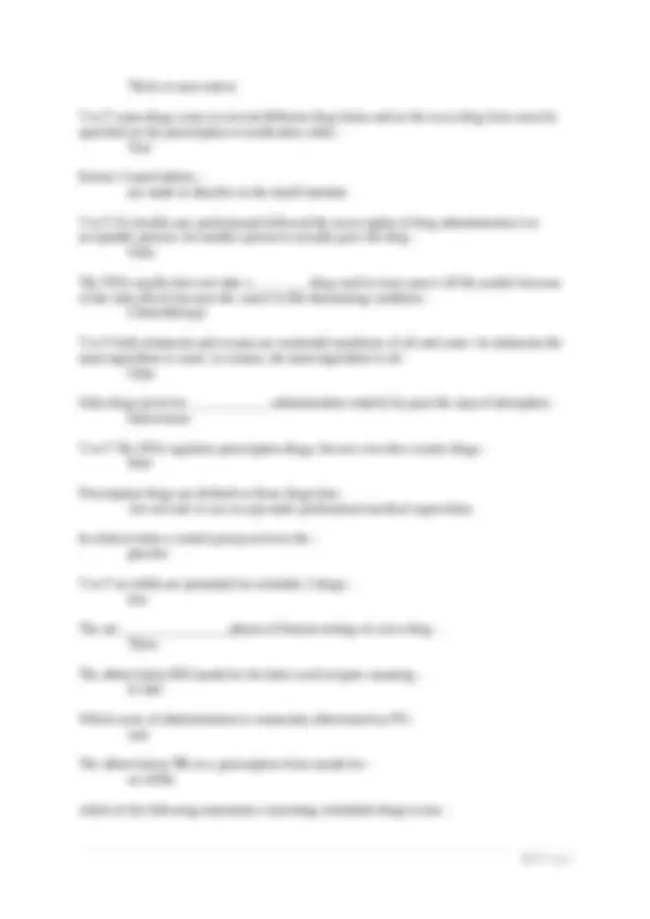 basic pharmacology unit 1 exam | Exams Pharmacology | Docsity