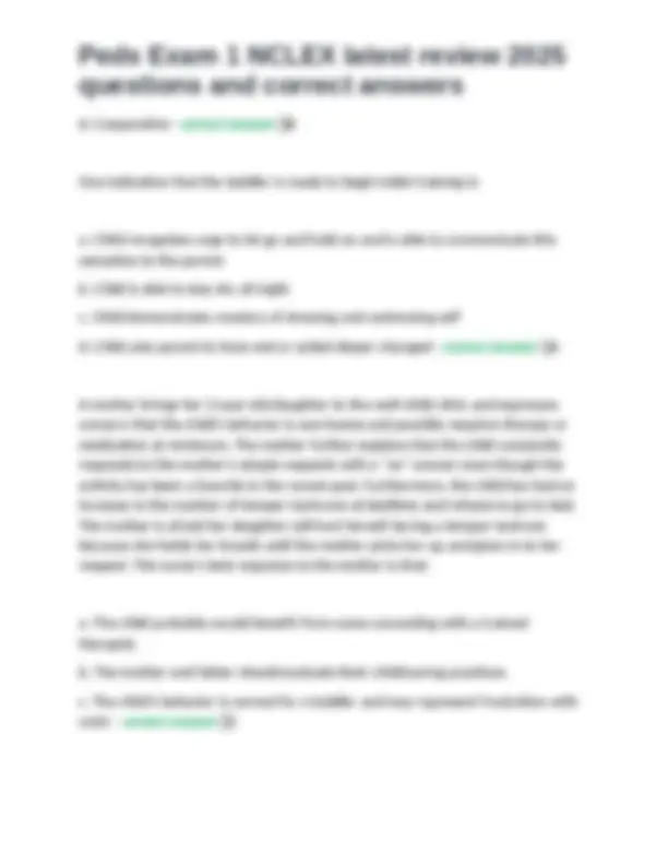 Peds Exam 1 NCLEX Review: Developmental Milestones and Child Care ...