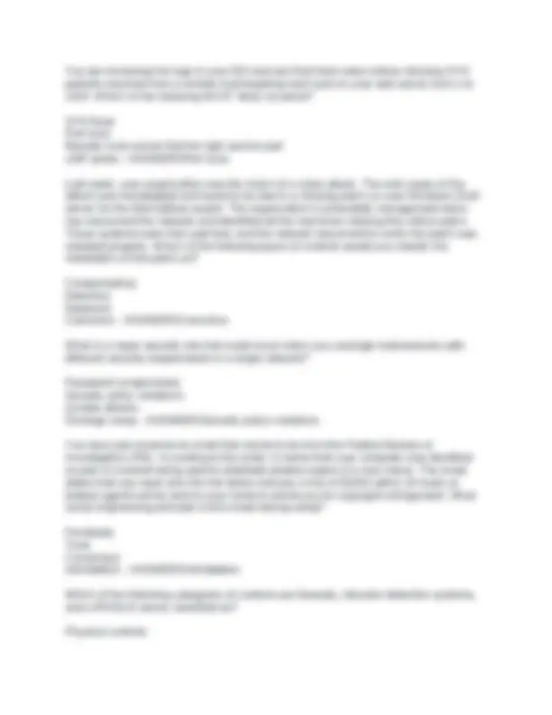 Sec+ Practice Exam #6: Cybersecurity Questions and Answers | Exams ...