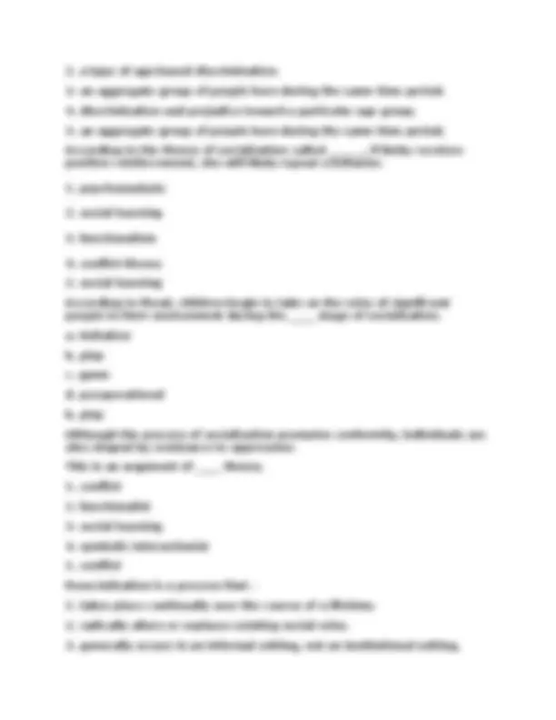 Sociology 101: Chapter 4 - Socialization and Social Control | Exams ...