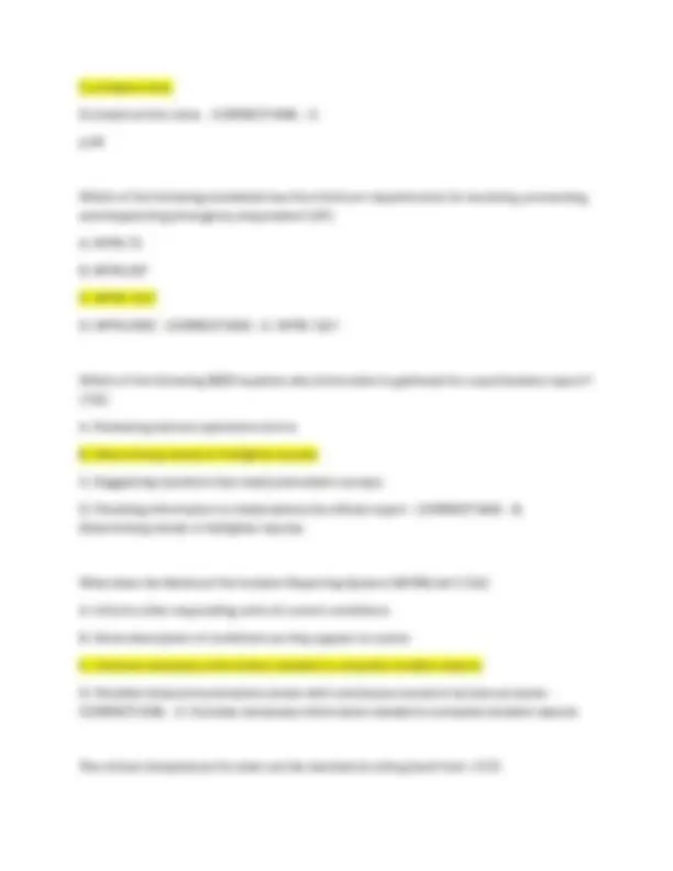 FIRE II Final Exam: Multiple Choice Questions and Answers | Exams ...