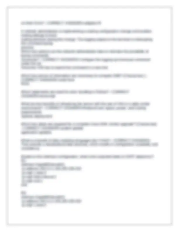 CCNP 350-401 ENCOR Exam Questions and Answers 2024 | Exams Advanced Education | Docsity