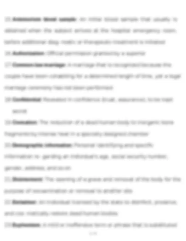 ABMDI Registry Exam Study Guide Review: Glossary of Terms for Death ...