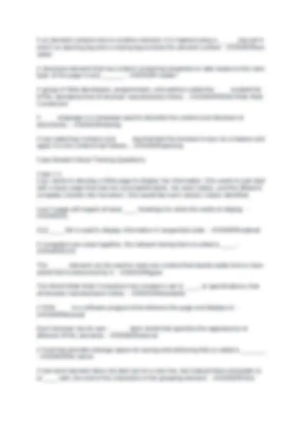 HTML Tutorial 1 CORRECT QUESTIONS & ANSWERS(GRADED A+) | Exams Biology ...