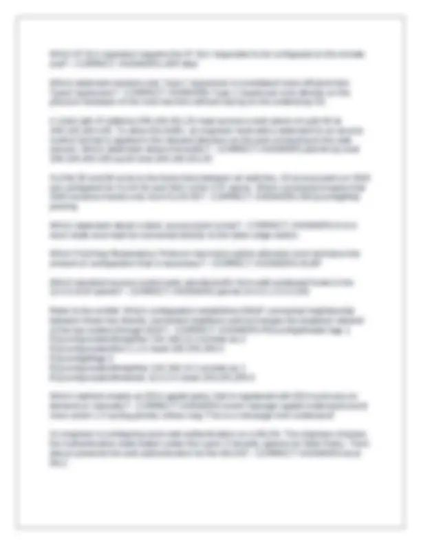 CCNP 350-401 ENCOR Exam Questions and Answers | Exams Advanced Education | Docsity