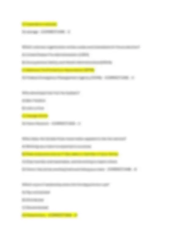 Intro to Fire Final Exam Review: Multiple Choice Questions and Answers ...