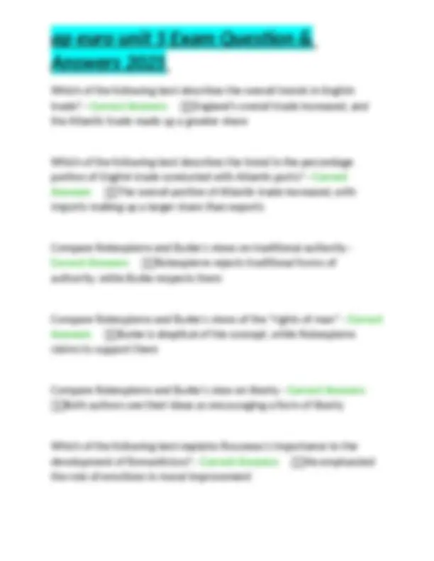 ap euro unit 5 Exam Question & Answers 2025 | Exams European History ...