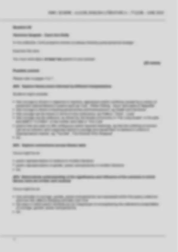 AQA A LEVEL (7712/2B) ENGLISH LITERATURE A PAPER 2B QUESTION PAPER+ ...