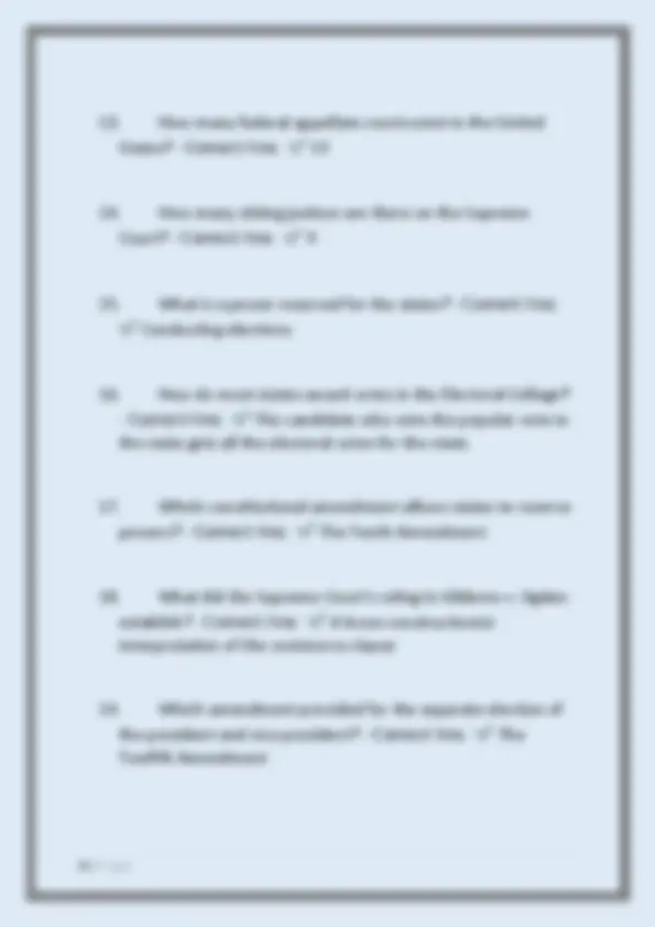 US Government and Politics: Pre-Assessment Study Guide | Exams ...
