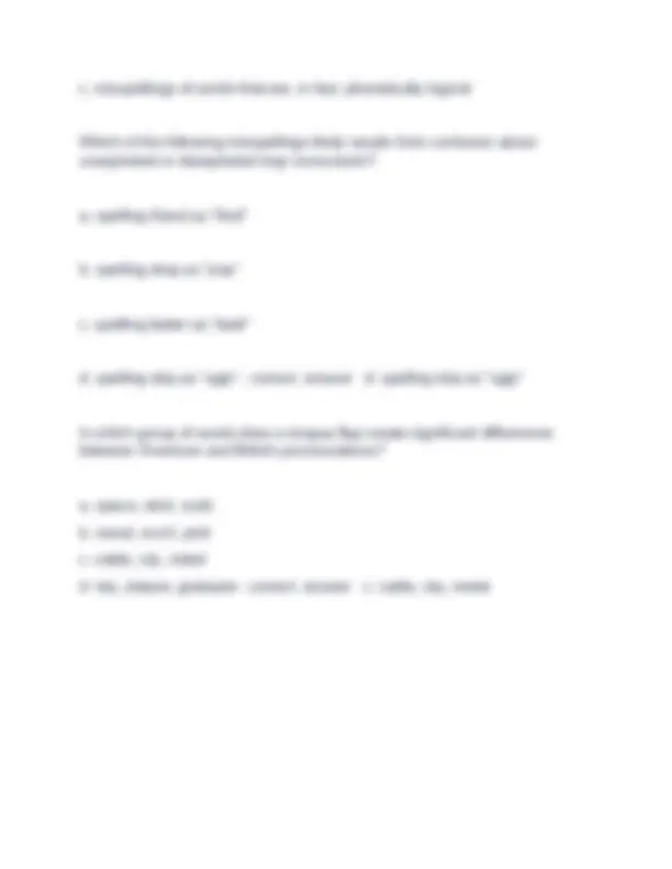 LETRS Unit 2 Session 6 Check for Understanding: Phonetics and Phonology ...