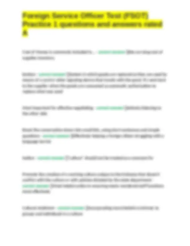 Foreign Service Officer Test (FSOT) Practice Questions and Answers ...