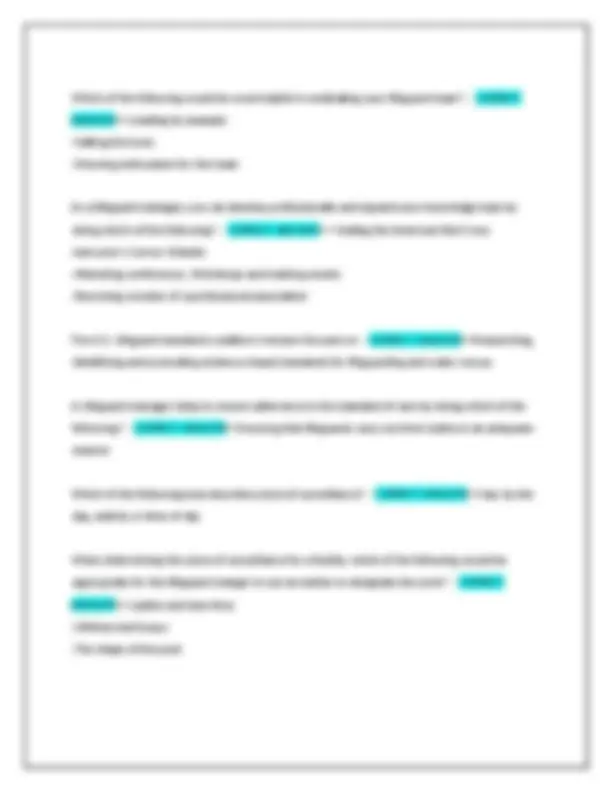 Lifeguard Management Exam and Practice: 2025 Complete 100 Questions and ...